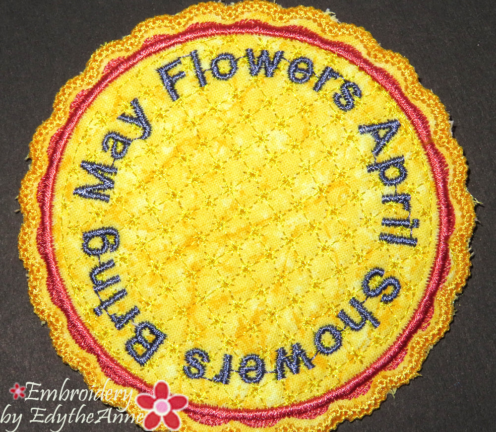 SPRING CENTERPIECE/APRIL SHOWERS In The Hoop Project -DIGITAL DOWNLOAD ...