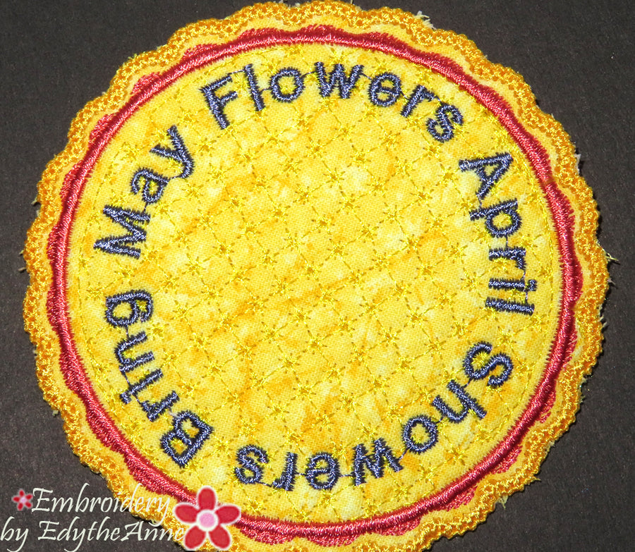 SPRING CENTERPIECE/APRIL SHOWERS In The Hoop Project -DIGITAL DOWNLOAD ...