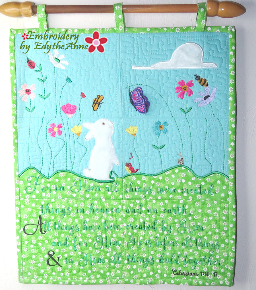 ALL THINGS CREATED WALL HANGING - DIGITAL DOWNLOAD| Embroidery by ...