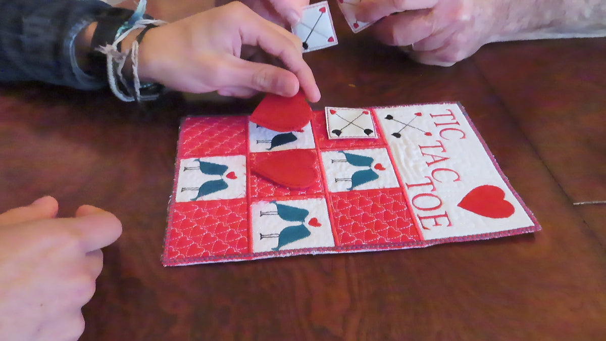 VALENTINE TIC TAC TOE GAME MAT SET - In The Hoop Digital Download ...