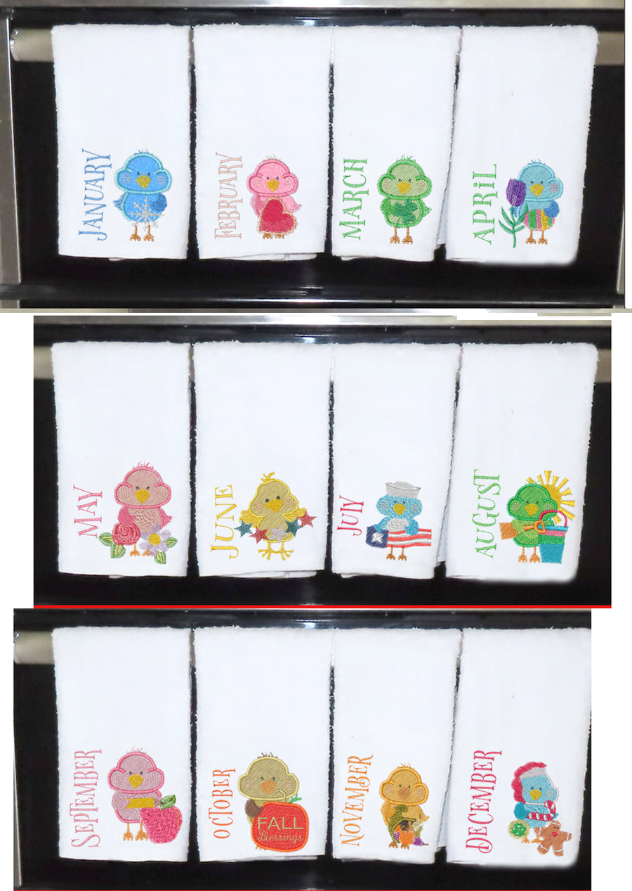 SEASONAL TOWEL DESIGNS FOR EACH MONTH - In The Hoop Machine Embroidery ...