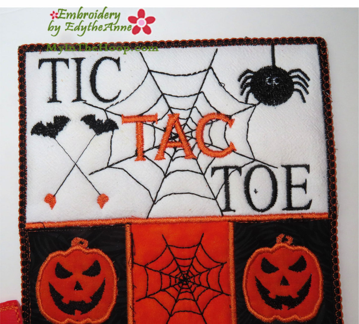 HALLOWEEN TIC TAC TOE GAME MAT SET - Digital Download| Embroidery by ...