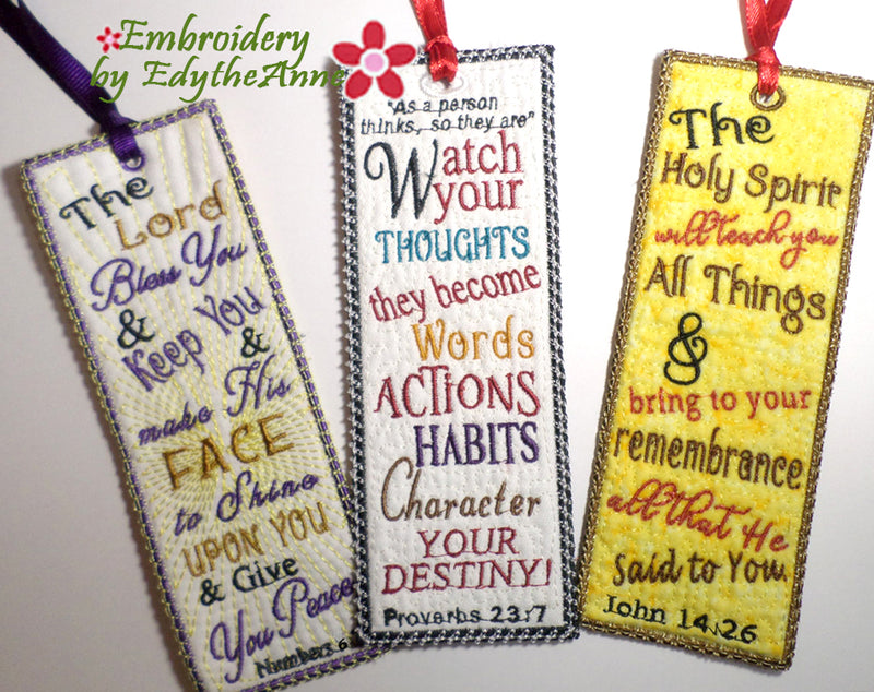 IN THE HOOP EMBROIDERY | BOOKMARKS| Embroidery by EdytheAnne