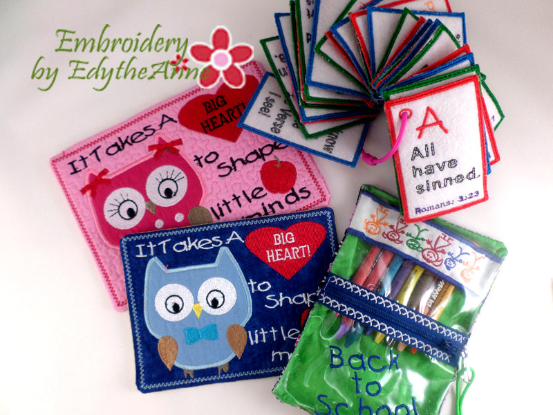 BACK TO SCHOOL BUNDLE - In The Hoop Machine Embroidery| Embroidery by ...