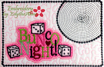 BUNCO MUG MATS - SET OF THREE In The Hoop Embroidered Mug Mat - DIGITA ...