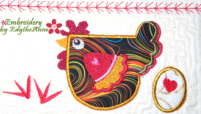 MADE FROM SCRATCH MINI QUILT WALLHANGING- In The Hoop Machine Embroide ...