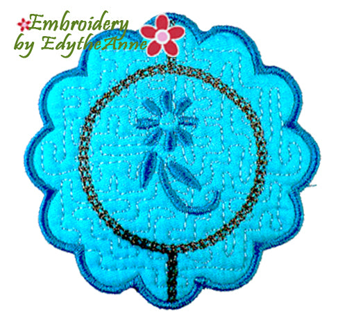OH SO GRACEFULLY ELEGANT COASTER - - IN THE HOOP MACHINE EMBROIDERY-DI ...