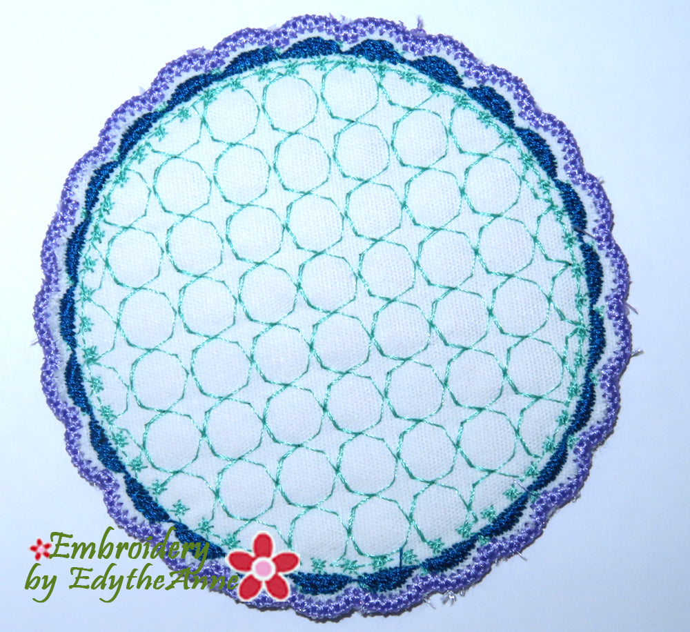 TEA TIME TABLE TOPPER/CENTERPIECE SET In The Hoop Machine Embroidery-D ...