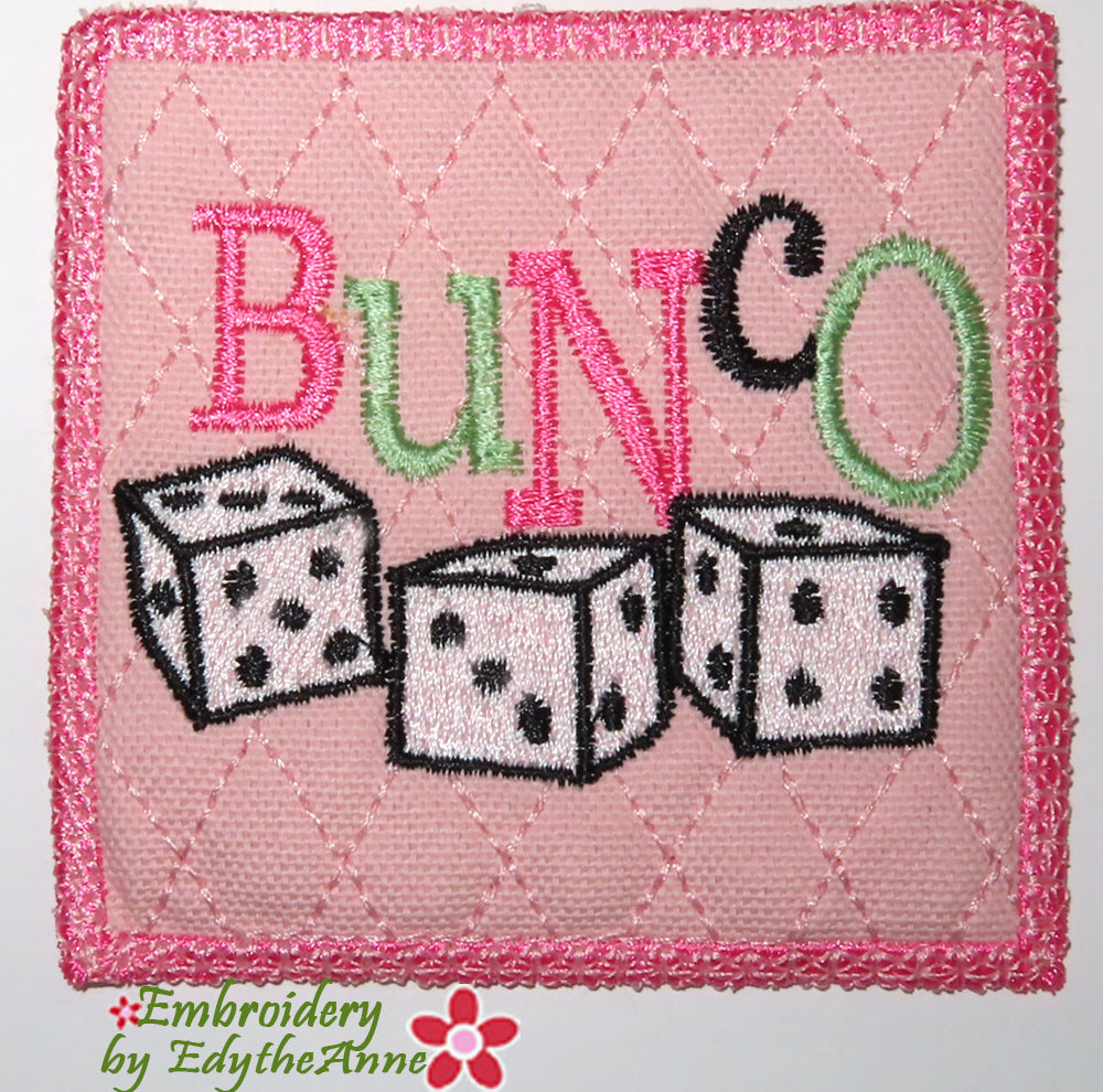 BUNCO COASTER In The Hoop Machine Embroidery- DIGITAL DOWNLOAD ...