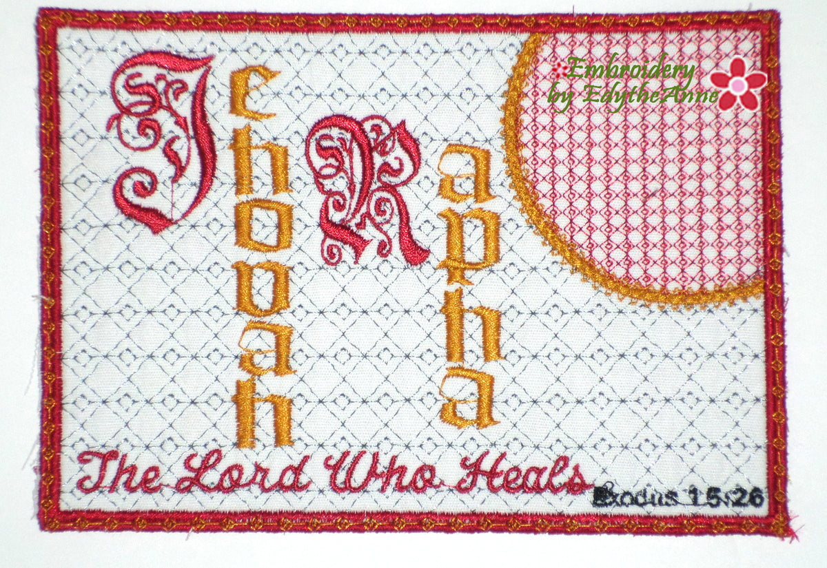 Names of God In The Hoop Machine Embroidery Mug Mat/Mug Rug ...
