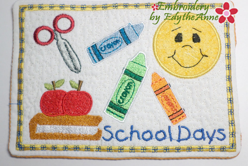 BACK TO SCHOOL SET for the Younger Kids- In The Hoop Machine Embroider ...