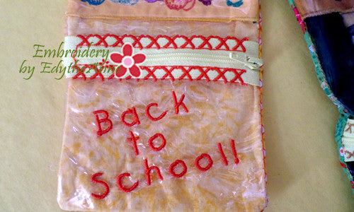 Back to School & God Loves You CRAYON/PENCIL POUCH -Set of 2 Completed ...