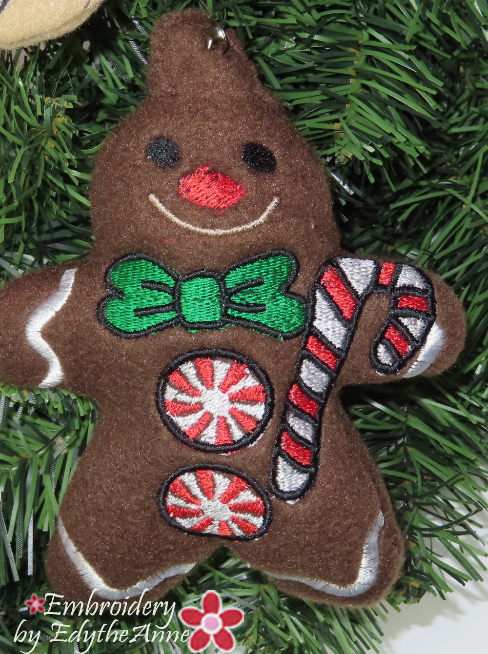 GINGERBREAD ORNAMENT STUFFIES In The Hoop Machine Embroidery Design ...