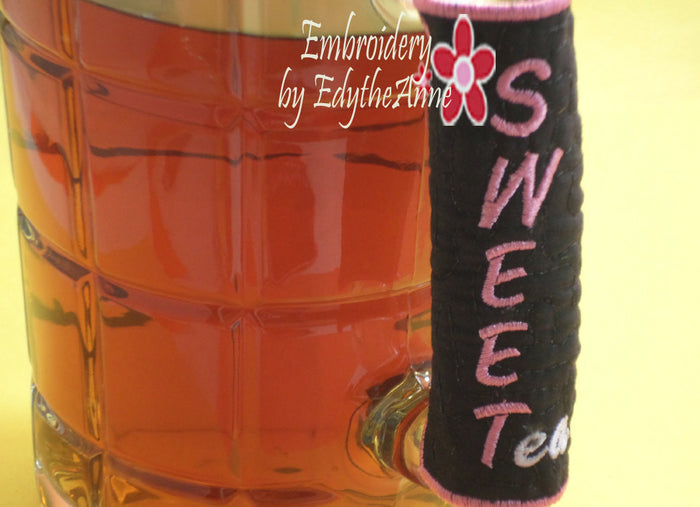 SWEET TEA/UNSWEET TEA HANDLE WRAPS In The Hoop Embroidery Design - DIG ...
