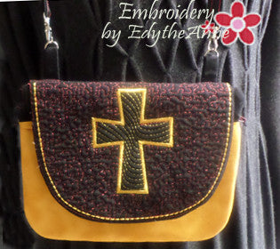 FAITH-BASED CROSS IN THE HOOP BAG w/FLAP - Digital Download ...