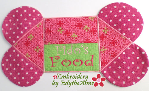 PET'S FOOD MAT In The Hoop Embroidery Designs- Digital Downloads ...