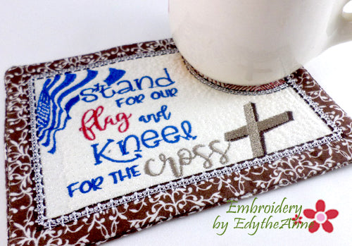 STAND FOR THE FLAG Mug Mat/Mug Rug - DIGITAL DOWNLOAD | Embroidery by ...